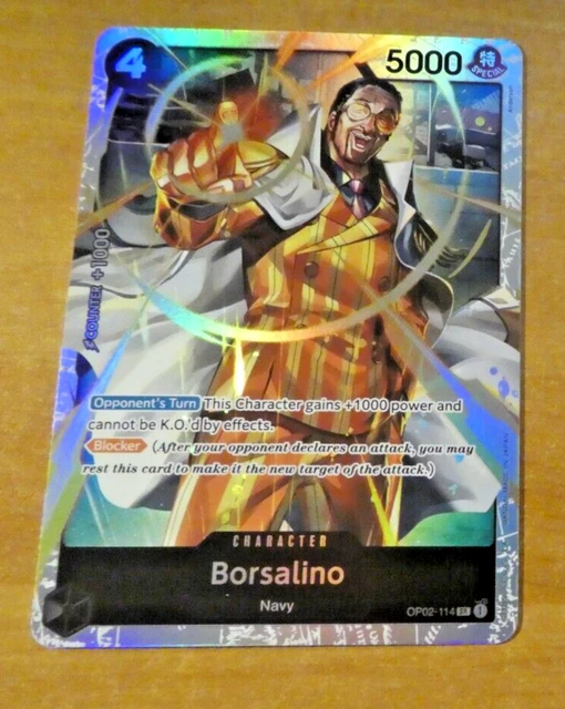 ONE PIECE ENGLISH CARD HOLO GAME CARTE Borsalino OP02-114 SR EN TCG ...