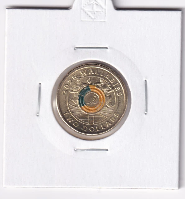 AUSTRALIAN: 2025 $2 Rugby Wallabies Unc Coin In 2X2 Holder #3680 $15.00 ...