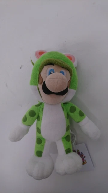 SUPER MARIO 3D World Luigi Cat Plush Toy Green Costume 10 Inch Official ...