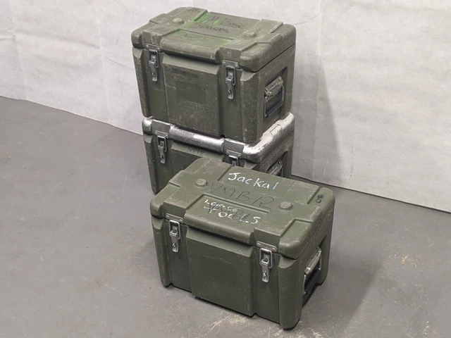 BRITISH ARMY MILITARY Lockable Equipment Transport Storage Case Box ...