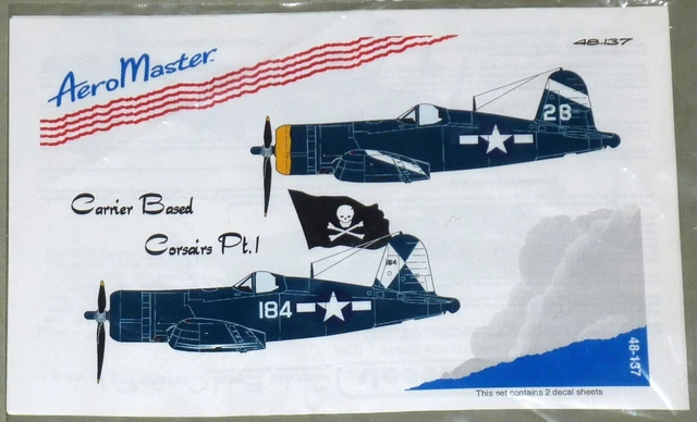 AEROMASTER DECALS 48-137 F4U-1D Corsair decal in 1:48 Scale £9.00 ...