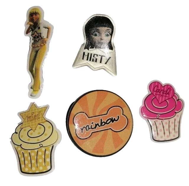 5 BUTLINS MIMI,CANDI, rainbow Gang Members The Skyline Gang Pin Badges ...