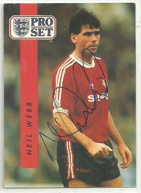 NEIL WEBB - MANCHESTER UNITED - Signed Proset Card £1.99 - PicClick UK