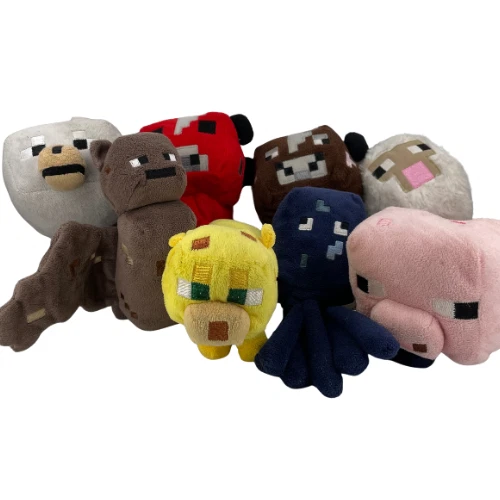 JOB LOT MOJANG Minecraft Toys 2013 Mooshroom Bat Cow Squid Dog Sheep ...