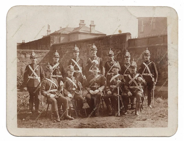 PRE-WW1 PHOTO BRITISH Army officer & NCOs, Coronation 1911, QSA medals ...