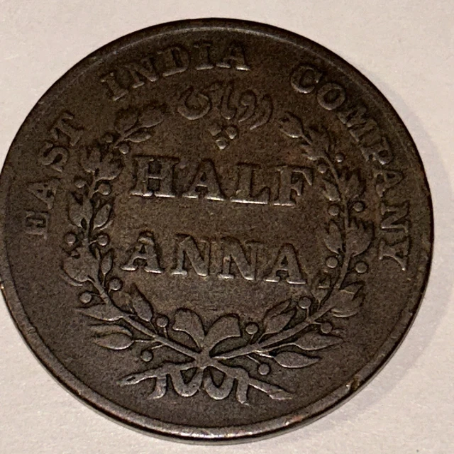 BRITISH EAST INDIA Company Half Anna Coin 1835 £1.16 - PicClick UK