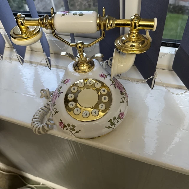 VINTAGE FRENCH STYLE Roses Princess Landline Phone Telephone £19.99 ...