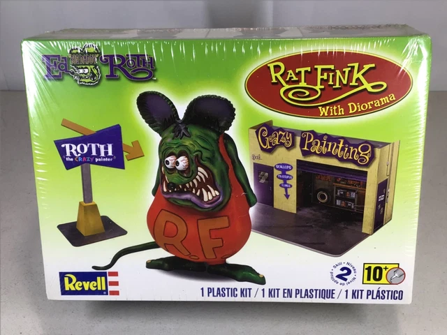 REVELL #6732 ED Big Daddy Roth Rat Fink with Diorama Sealed Model Kit ...
