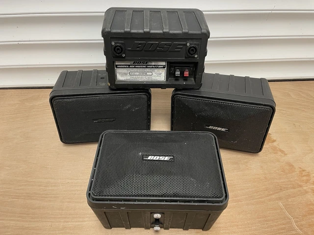 4X BOSE MODEL 101 Music Monitor Speakers - Black - Working 4 Ohm ...