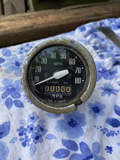 VINTAGE SMITHS SPEEDO 80 Mph SPEEDOMETER BSA AJS NORTON ARIEL TRIUMPH ...