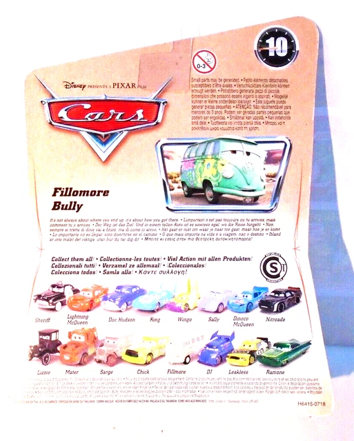 MATTEL DISNEY PIXAR Cars VW Fillmore FILLOMORE BULLY New in Sealed ...