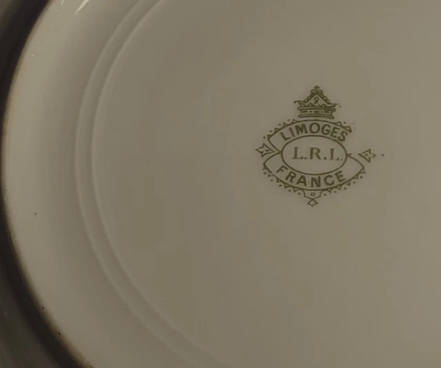 ANCIEN 1920S LRL Limoges France Main Peint Brochet Poisson 8 " Salade ...