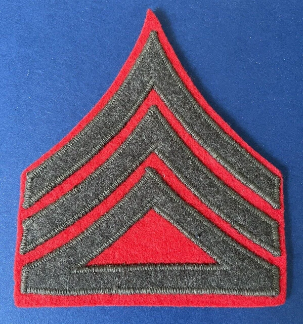RARE PRE WWII USMC Staff Sergeant Rank Insignia Chevron Patch China ...