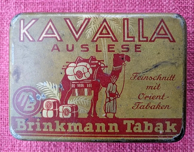 BLECHDOSE FÜR TABAK Kavalla Auslese Brinkmann Zigaretten Zigarre alt ...