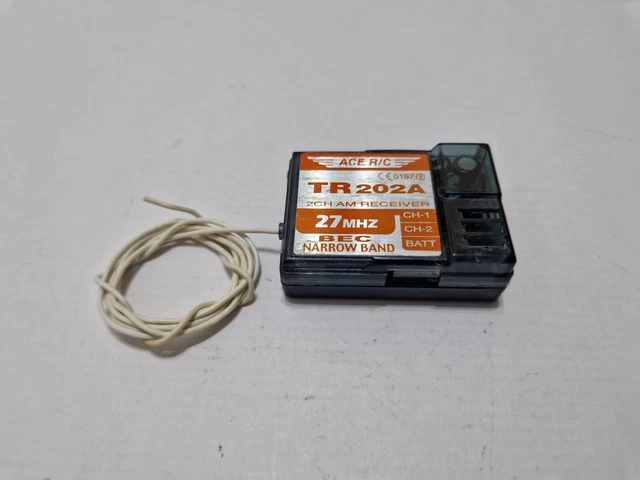 THUNDER TIGER ACE RC TR202A 27MHz 2 Channel AM Radio Receiver EB4 TS4N ...