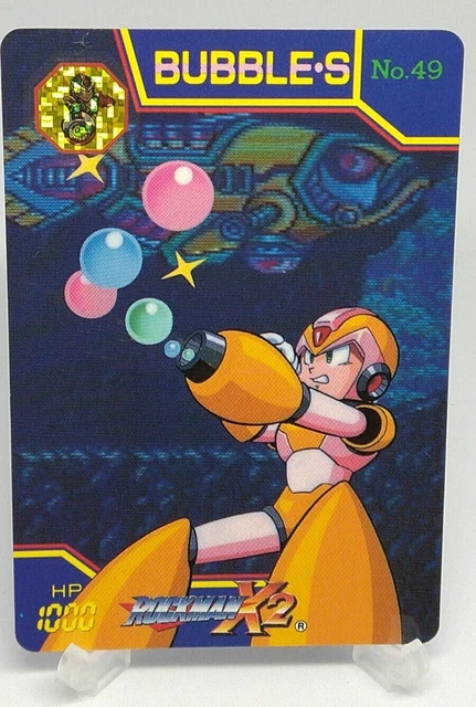 MEGA MAN X2 Rockman X2 Bubble Splash Bandai Carddass No.49 Japanese ...