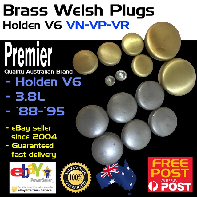 NEW BRASS WELCH Welsh Plug Set Kit Fits Commodore V6 3.8L VN-VP-VS-VT ...