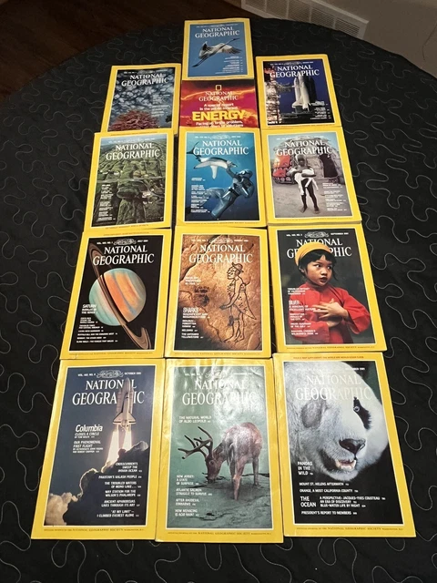 VINTAGE NATIONAL GEOGRAPHIC issues 1981 lot of 13 magazines includes ...