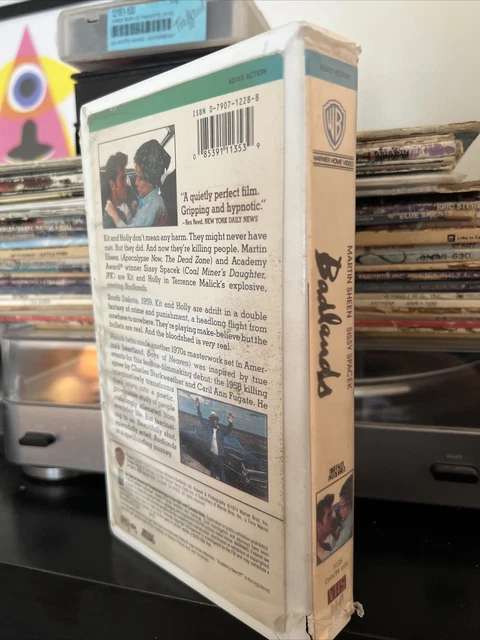 BADLANDS VHS MARTIN Sheen Sissy Spacek Terrence Malick WB 1973 70s Cult ...