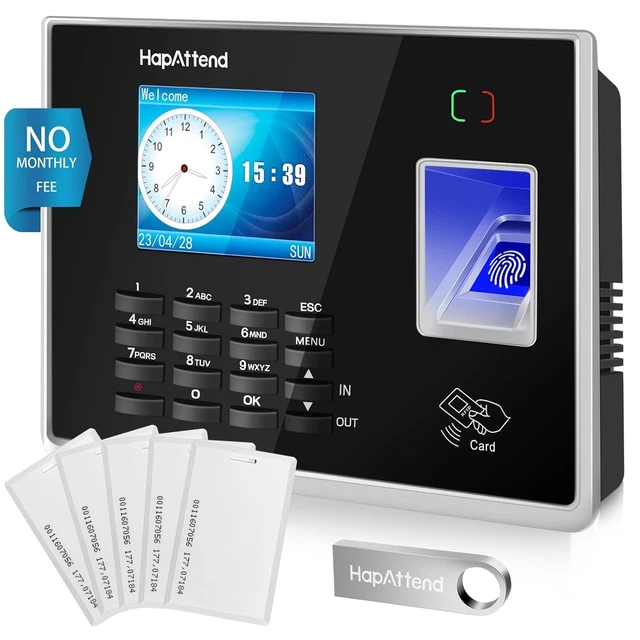 HAPATTEND ATTENDANCE MACHINE Automatic Calculate Hours, 0 Monthly Fees ...