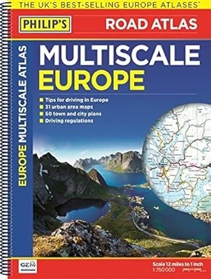 PHILIPS MULTISCALE EUROPE: Spiral A3 (Road Atlas Europe), Philips Maps ...