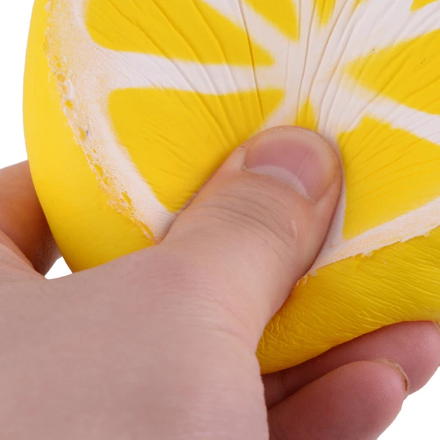 LANGSAM STEIGENDE SQUISHIES Jumbo Lemon Squishy Creme Stress Relief ...