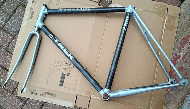 VINTAGE TREK 2100 Road Bike Frame Fork - Carbon Aluminum Composite USA ...