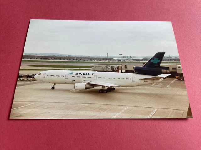 SKYJET MCDONNELL-DOUGLAS DC-10 V2-LEA colour photograph £0.99 - PicClick UK