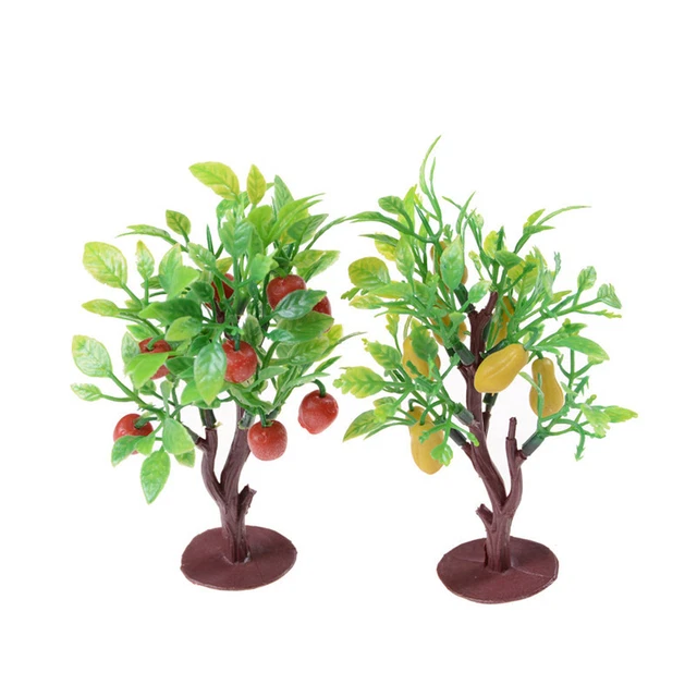 2X 10CM FRUIT Tree Model Railway Park HO SCALE Layout Scenery Dollhouse ...