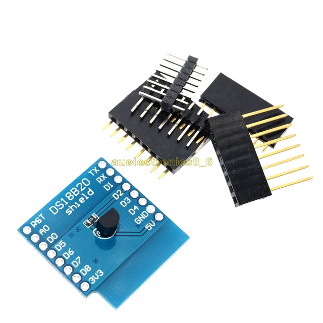 DS18B20 TEMPERATURE SENSOR Shield For Wemos D1 Mini Arduino NodeMCU $2. ...