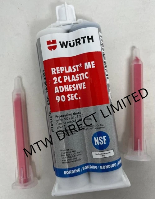 WURTH 2C PLASTIC adhesive Replast® ME 90 sec 50ML £29.88 - PicClick UK