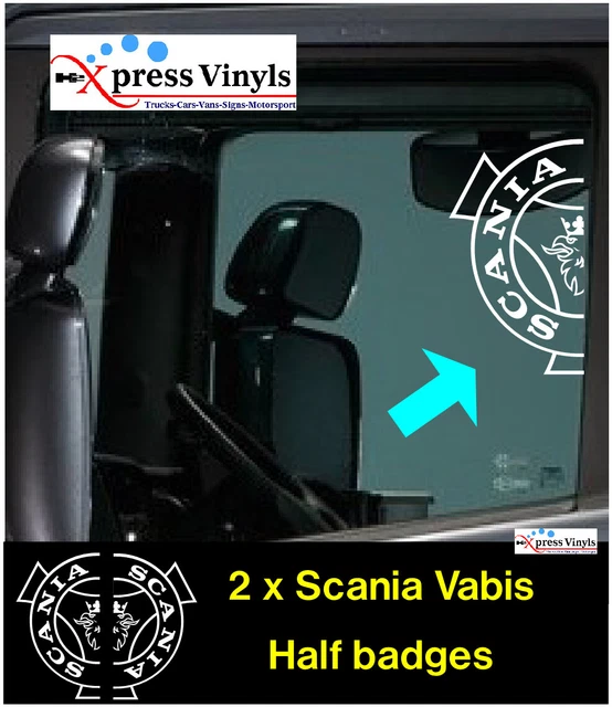 SCANIA CAB WINDOW decals x 2. split graphics. Vabis V8 Griffin £10.99 ...