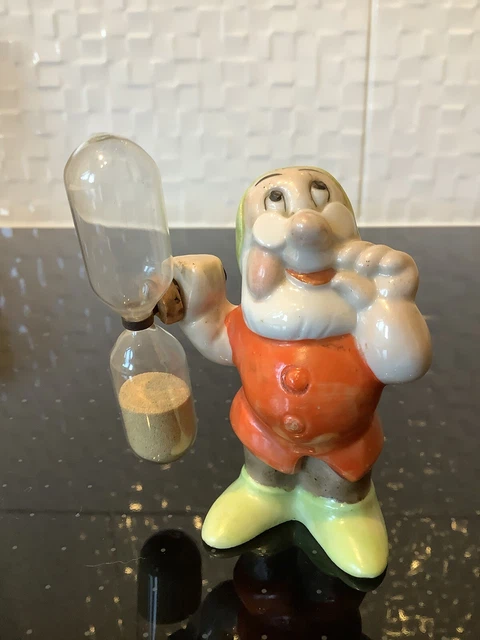 RARE 1930’S MAWS Disney Doc From Snow White & 7 Dwarfs Egg Timer £95.00 ...