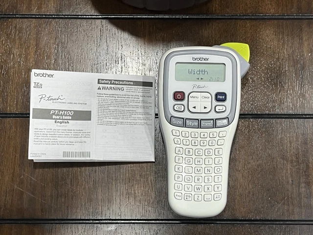 BROTHER P-TOUCH PT-H100 Handheld Label Maker With Instruction Manual ...