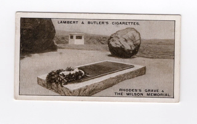 CIGARETTE CARD OF Rhodesia 1928 #02 Rhode’s grave Wilson’s Memorial ...