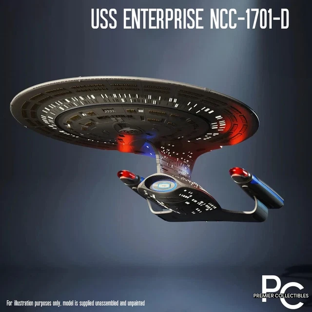 STAR TREK - USS Enterprise NCC-1701-D Model Kit Replica 3D Printed ...