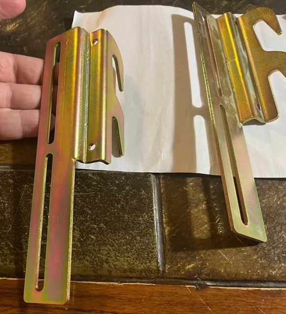 2PCS 711 BOLT on to Hook on Bed Frame Conversion Brackets with Hardware ...