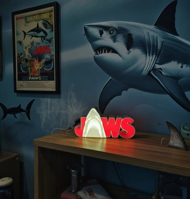 JAWS SHARK LED Light Box: Iconic Movie Horror Lamp USB powered £10.99 ...
