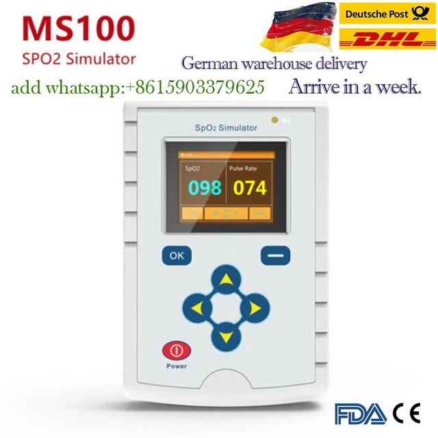 MS100 SPO2 -PULSFREQUENZ Blutsauerstoffsimulator Impulsoximeter ...