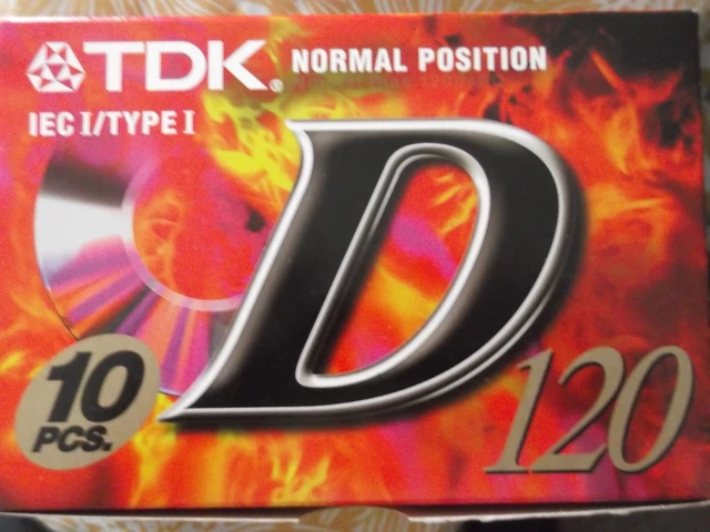10 × TDK D120 Type I Blank Audio Cassette Tapes 10 Pack BNIB Sealed £25.00 - PicClick UK