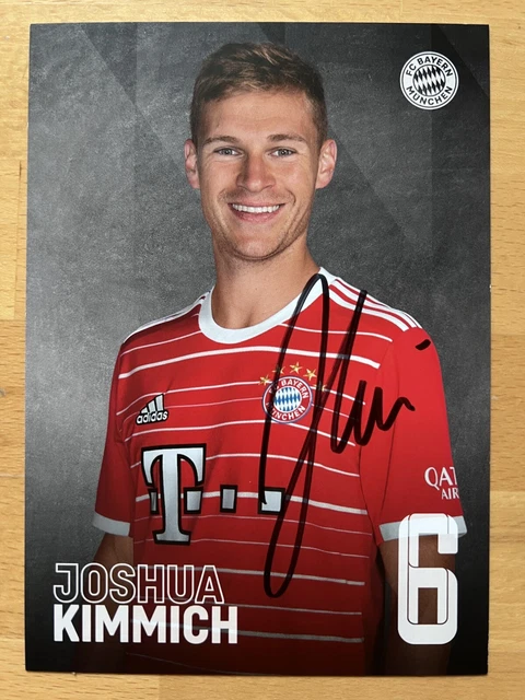 JOSHUA KIMMICH AK FC Bayern München 2022-23 Autogrammkarte original ...