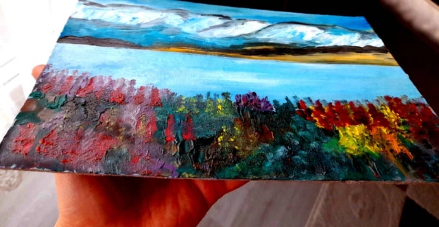 MOUNT COOK OIL Painting New Zealand Impasto Landscape Mountains Art ...