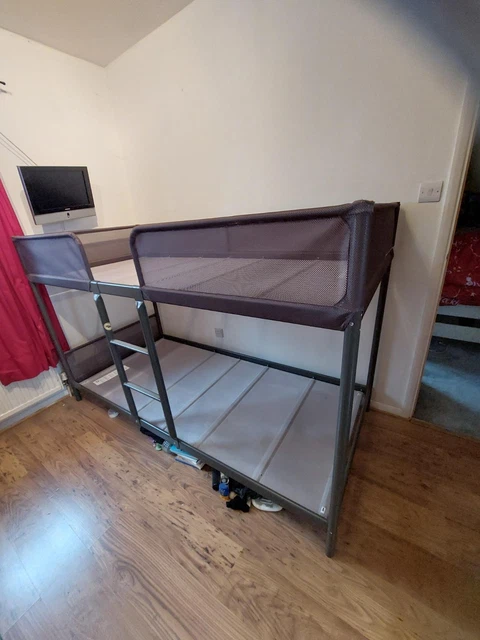 BUNK BEDS - Ikea, metal/mesh, black £37.10 - PicClick UK