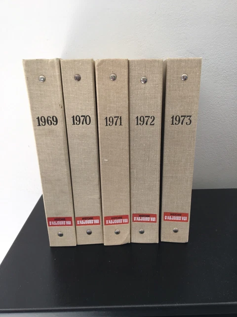 LOT CLASSEUR DIAPO Histoire D’aujourd’hui 1969 A 1973 Revue Mensuelle ...