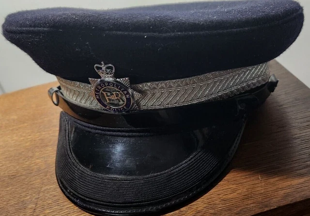 LONDON METROPOLITAN POLICE Officer Hat & Badge Weston Cap Enamel Blue ...