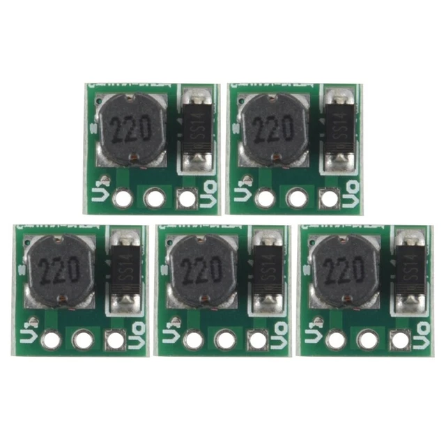 5X 0.9-5V TO 5V DC-DC Step- Module Voltage Boost Converter Board 1.5V 1 ...