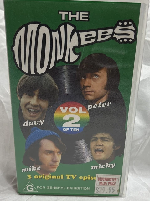 THE MONKEES VHS Vol 2 (3 Tv Episodes )RARE Comedy An Music At Is Best ...