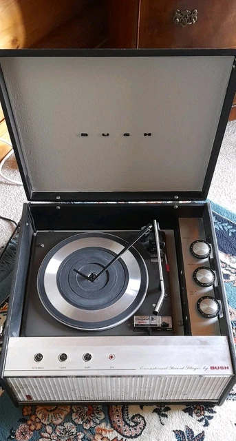 VINTAGE BUSH TRANSISTORISED Record Player with Gerrard Turntable Spares ...