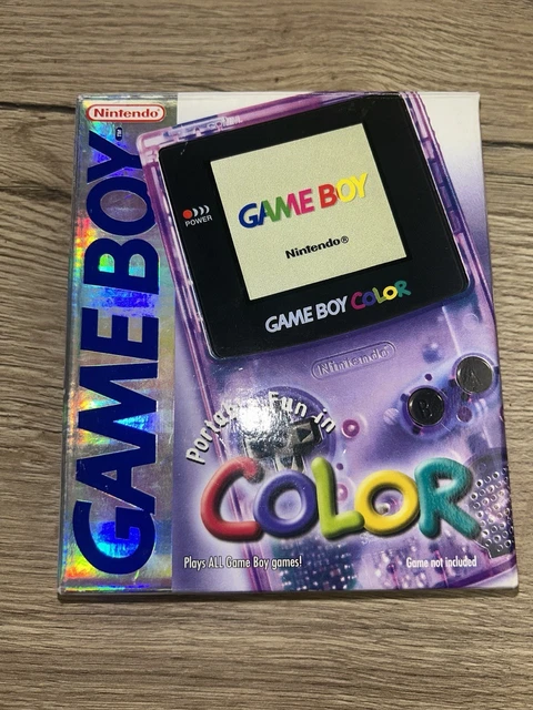 GAMEBOY COLOR CONSOLE Clear Purple Boxed Nintendo gb £177.52 - PicClick UK