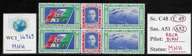 WC1_14949. ITALY:KINGDOM. 1933 BALBO CRUISE. Pilots:RECA/BIAN. Sc. C49 ...